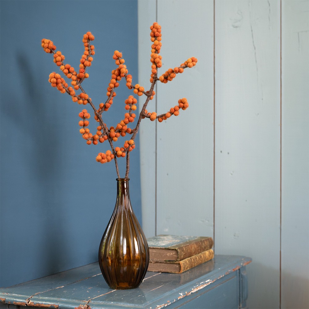 Orange Holly Branch - The Reed Warbler Shop